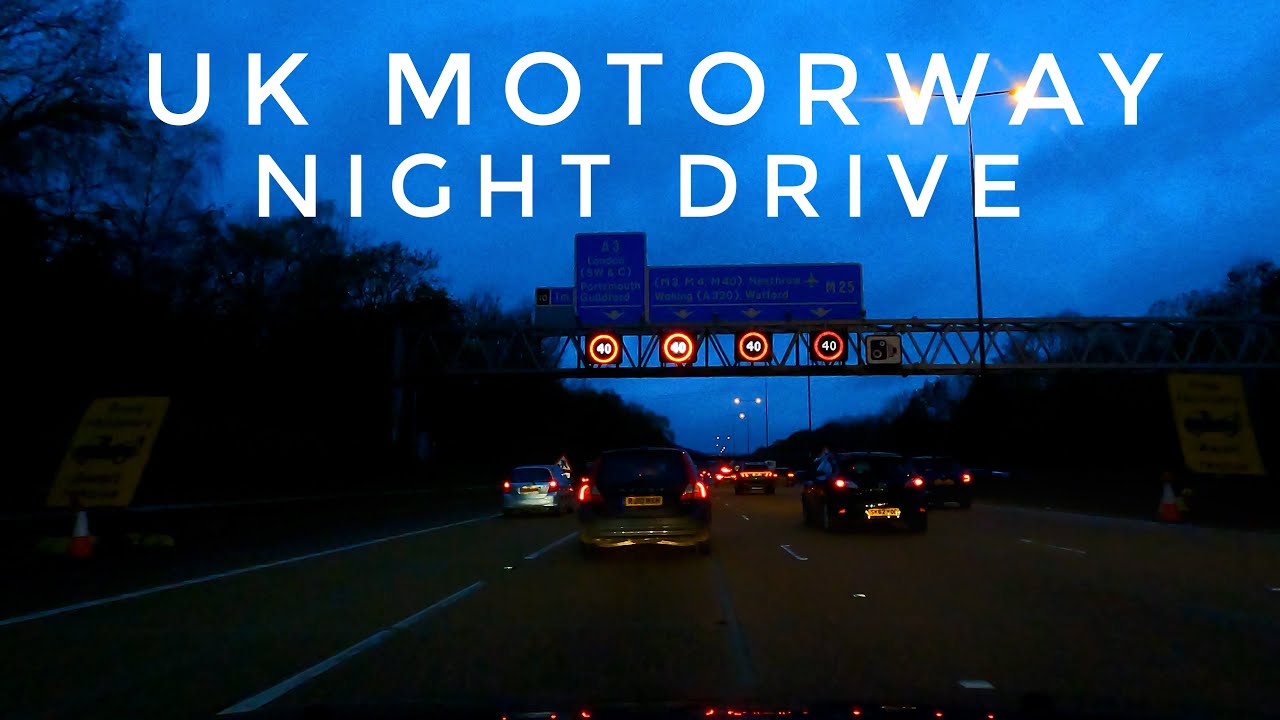 M25 Motorway Night Drive | 4K POV - YouTube