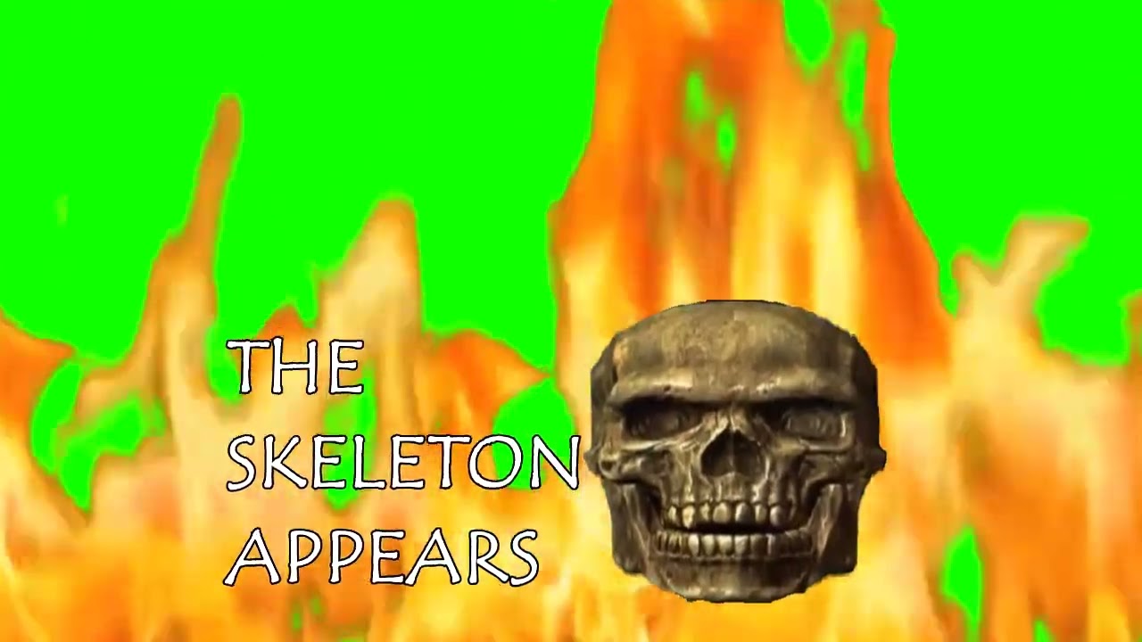 "The Skeleton Appears" Meme Green Screen - YouTube