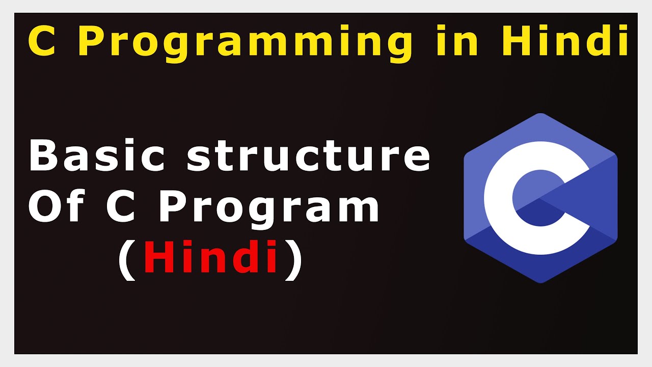 Basic Structure Of C Program Hindi Youtube