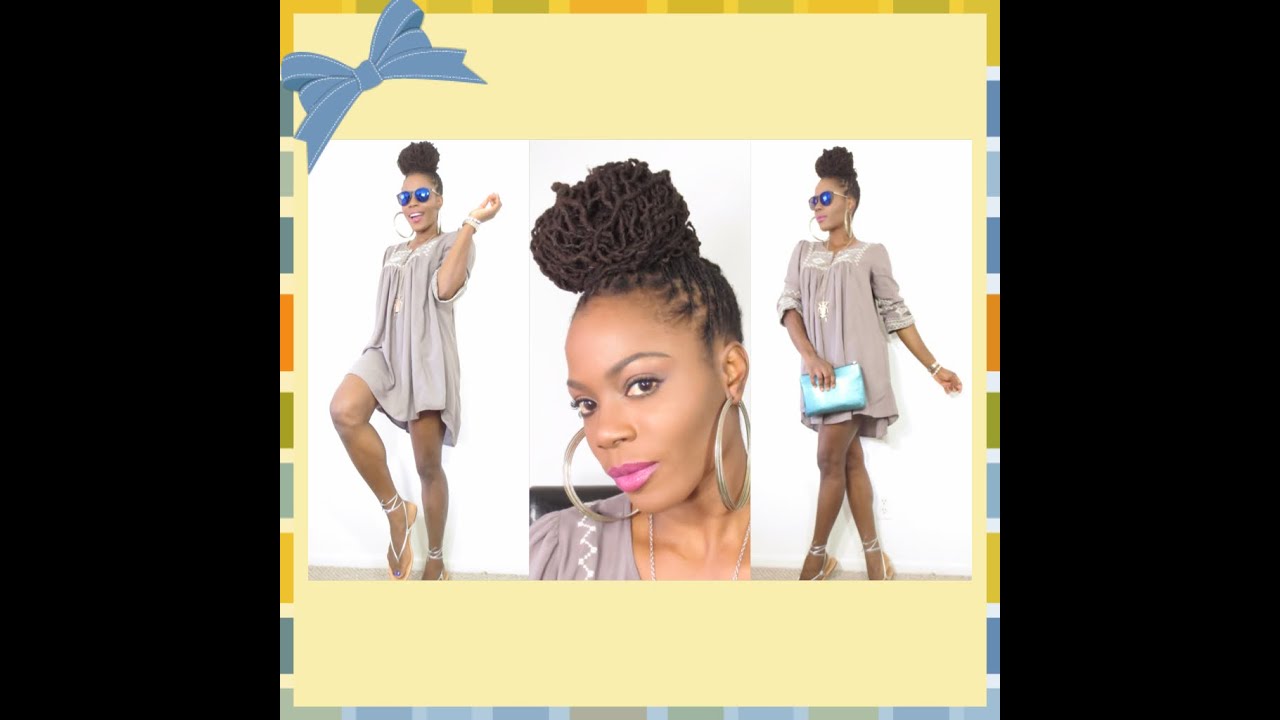 2 Minute Messy Loc Bun Tutorial Ft. Fevrie.com/Jungle Barbie - YouTube