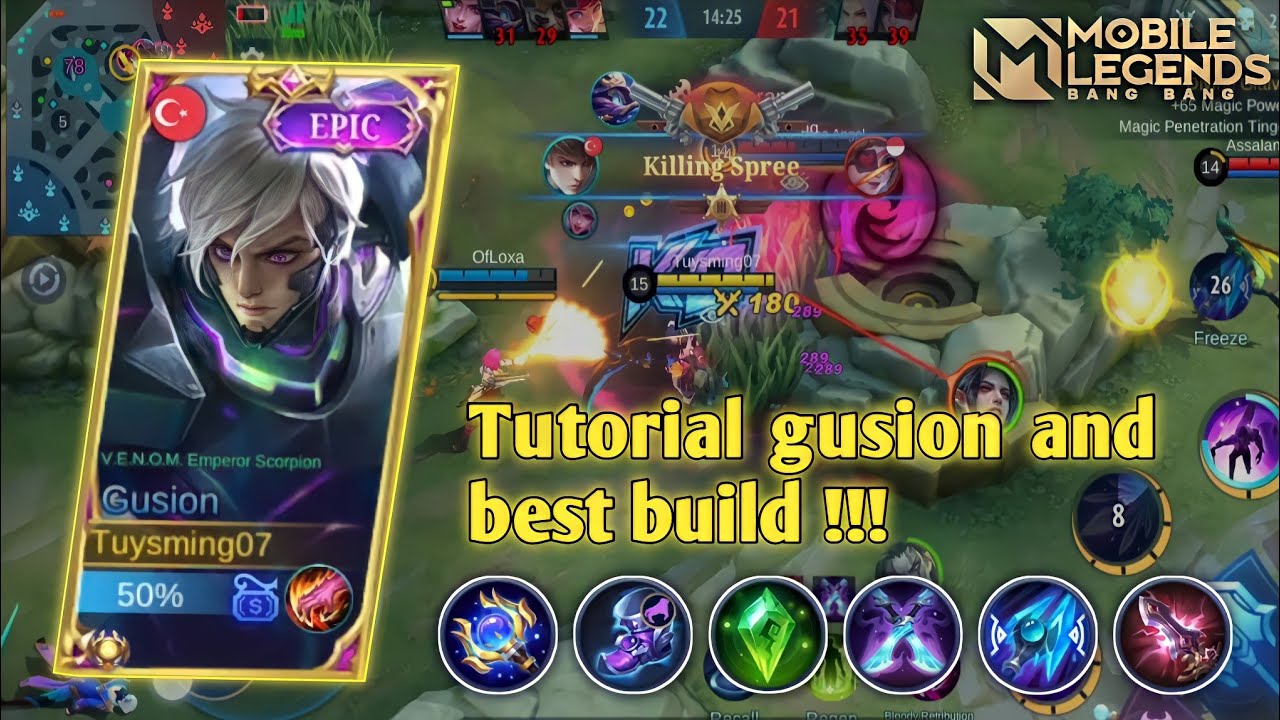 Gusion tutorial combo for beginners | Mobile legends bang bang - YouTube