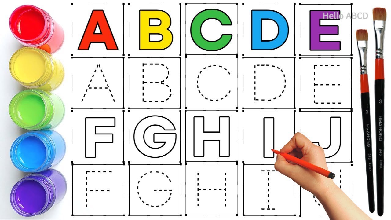 Learning the Alphabets || Colouring for Letters with Tpys for Kids ...