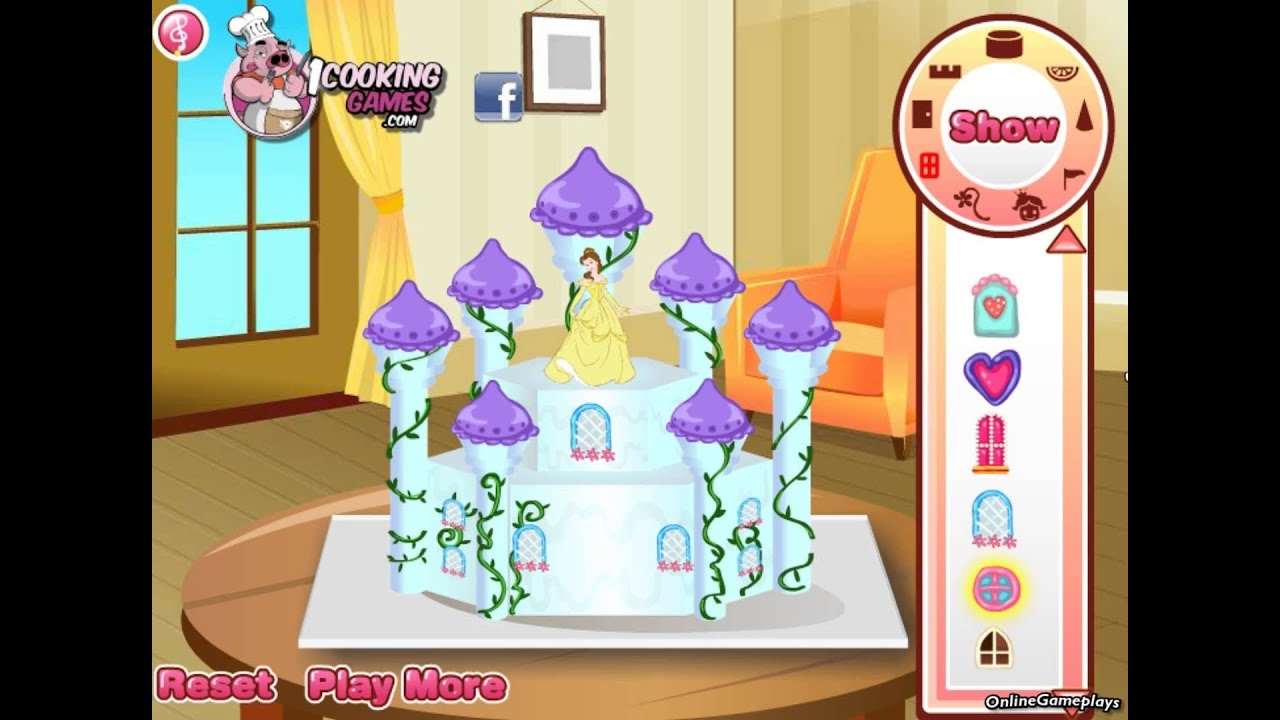 Disney Princess Cooking Games for Girls Castle Cake Sleeping Beauty ...