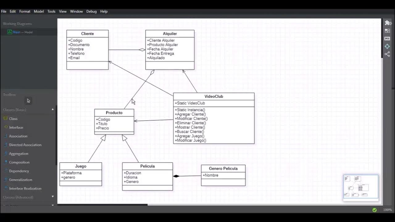 Diagrama de Clase Videoclub /StarUML - YouTube