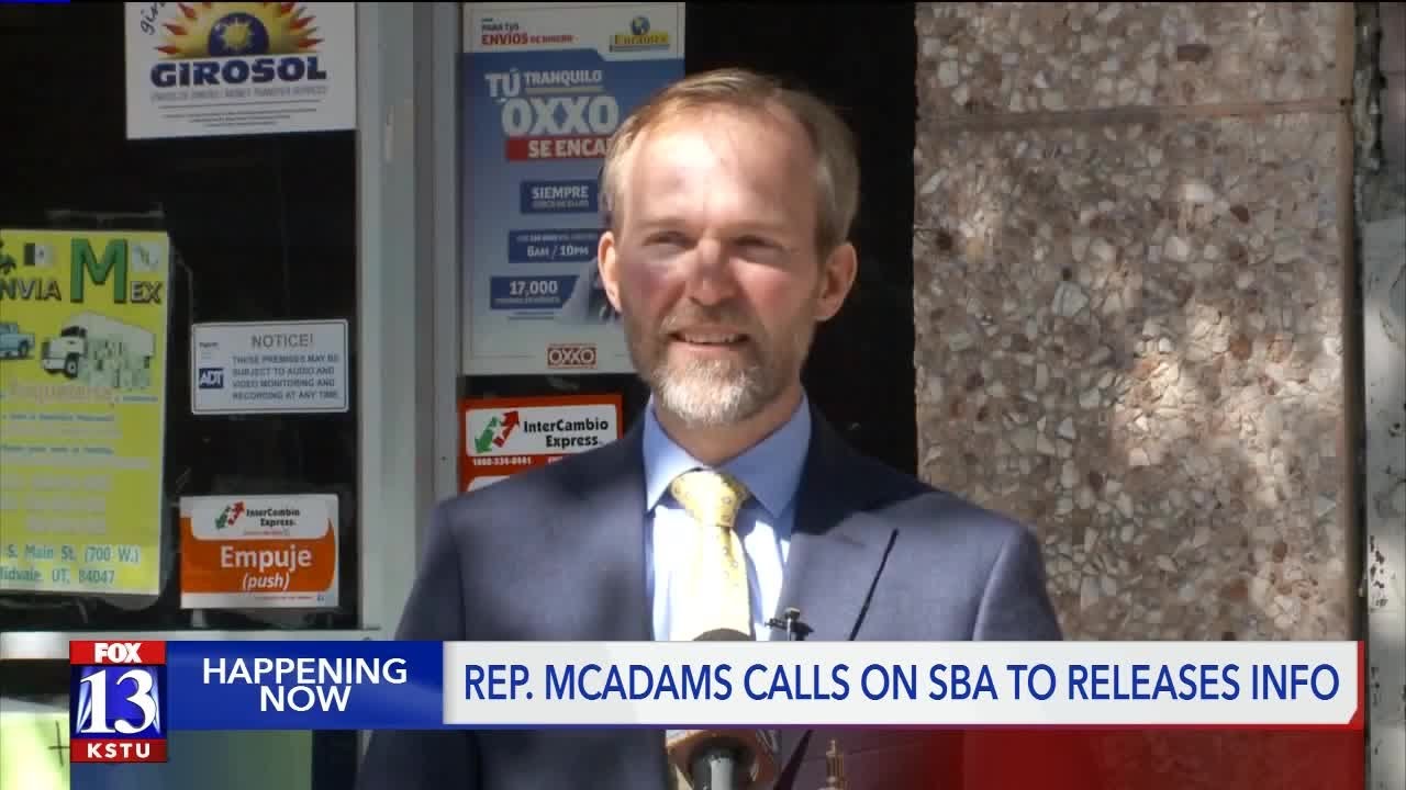 Utah Rep. Ben McAdams calls on SBA to release information - YouTube