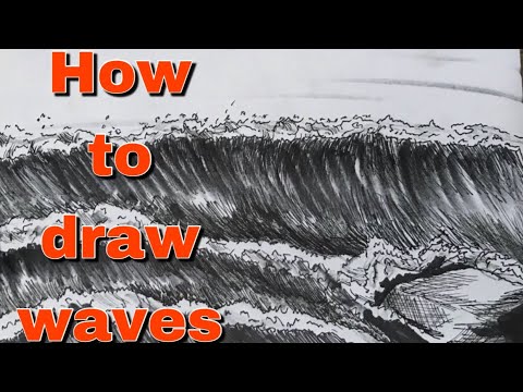 Drawing waves in pen - YouTube