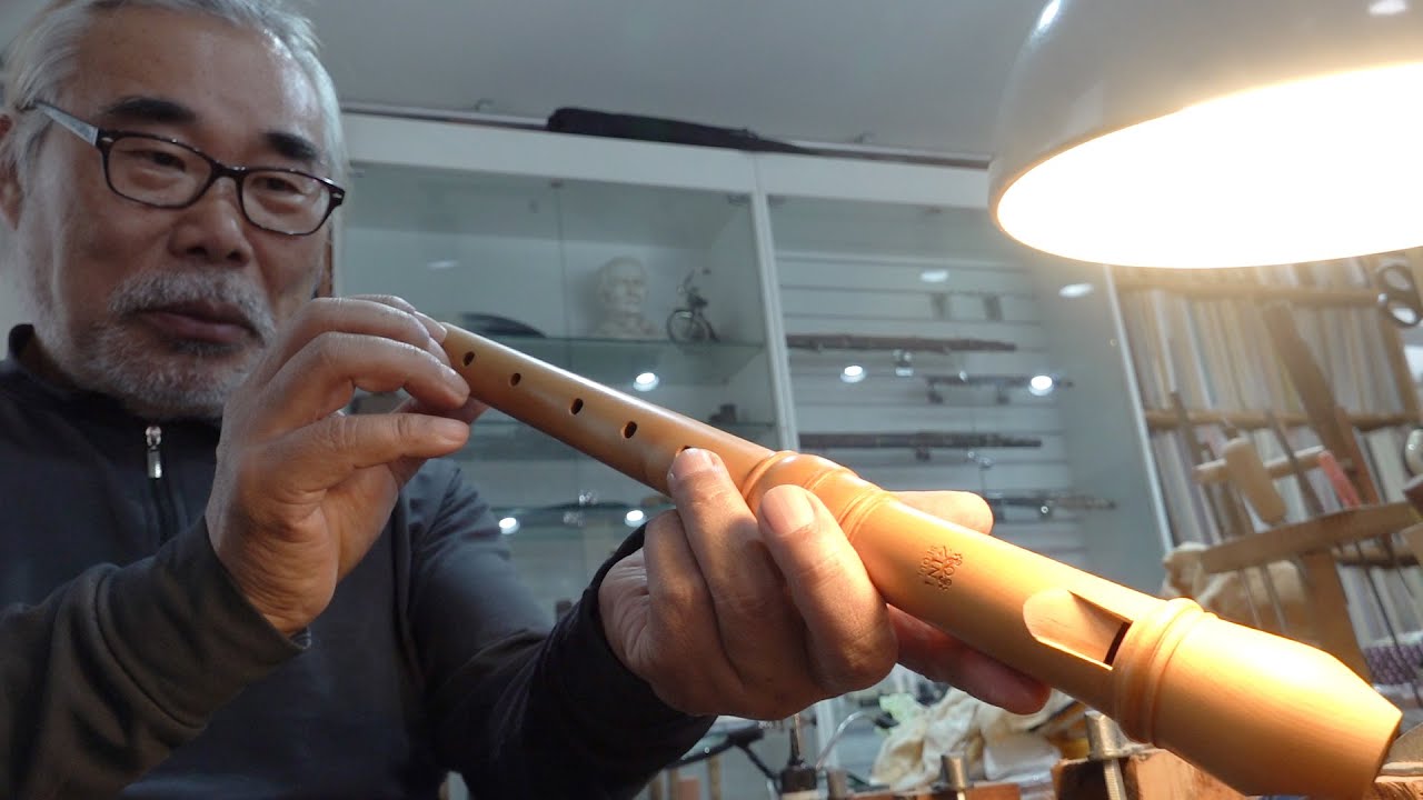 Amazing Wood Carving Skills! Process of Making Recorder by a Korean ...