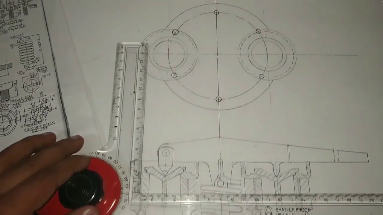 Boiler steam safety valve drawing Top view assembly - YouTube