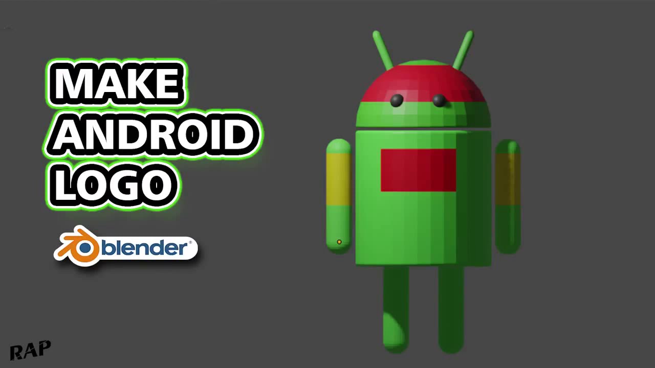 MAKE ANDROID LOGO using BLENDER - YouTube