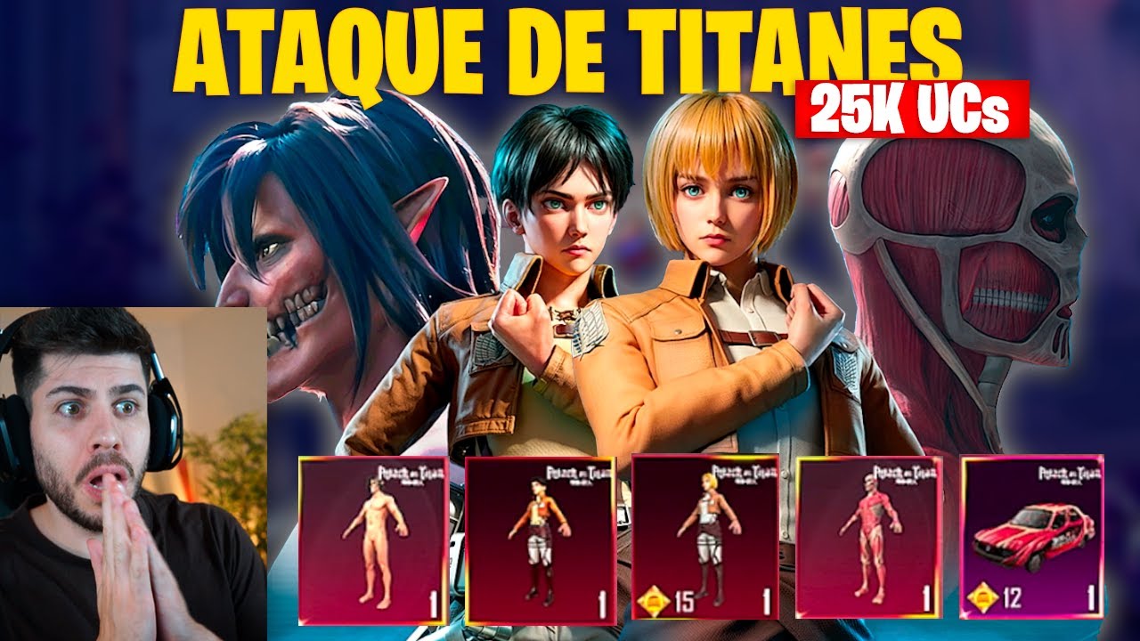 SACAMOS LAS SKIN de ATAQUE de TITANES en PUBG MOBILE - YouTube