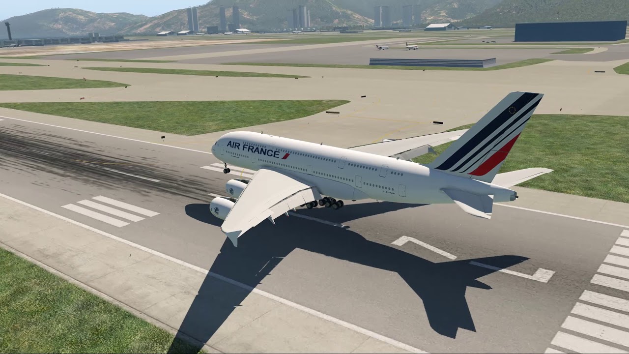 X-Plane 11- ATTERRISSAGE A HONG KONG EN AIRBUS A380 - YouTube