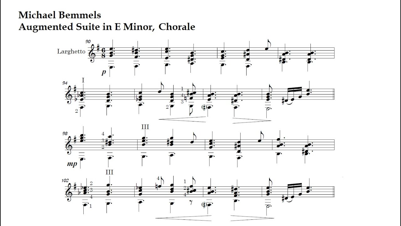 Michael Bemmels. Augmented Suite in E Minor, Chorale - YouTube