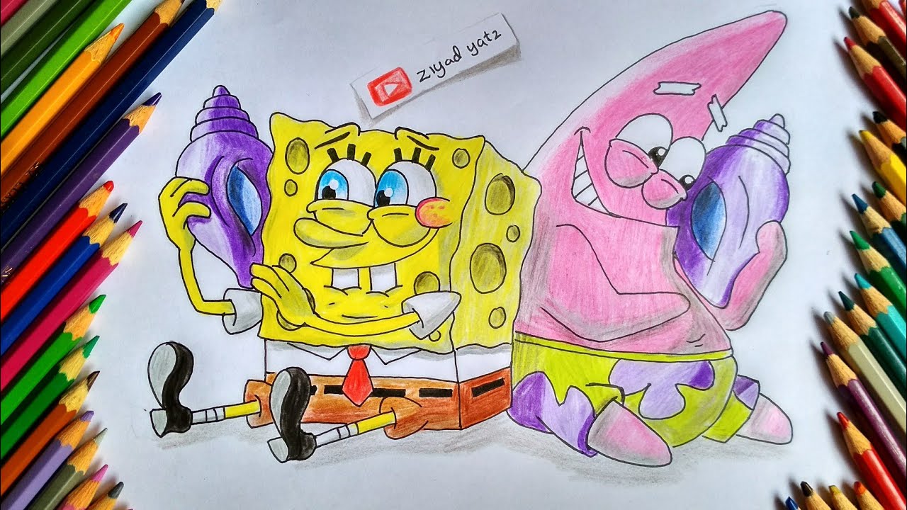 Drawing speed Spongebob & Patrick - YouTube