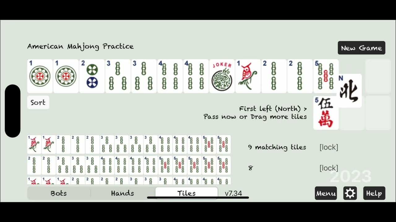 Part 2 - American Mahjong Practice Players Guide, Charleston And Game ...