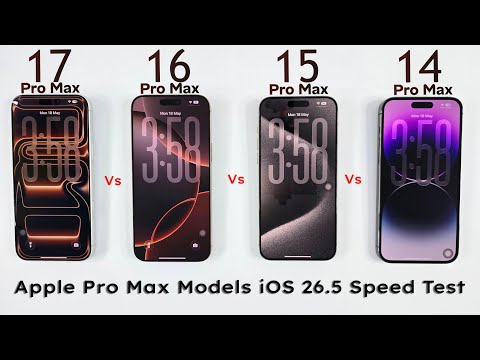 iPhone 17 Pro Max vs 16 Pro Max vs 15 Pro Max vs 14 Pro Max - iOS 26.5 ULTIMATE SPEED TEST 