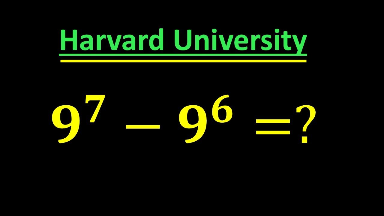 Solving a 'Harvard' University entrance exam - YouTube