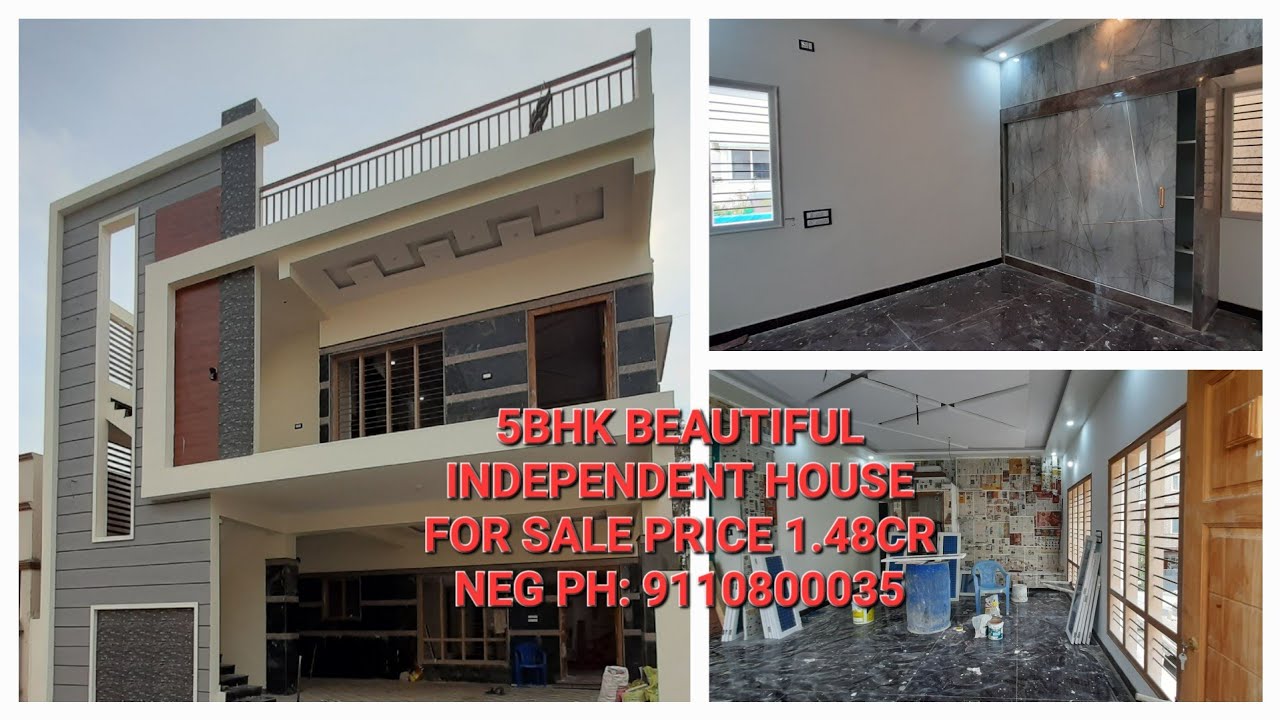 5BHK BEAUTIFUL INDEPENDENT HOUSE FOR SALE 1350SQ FT PRICE 1.48CR NEG PH ...