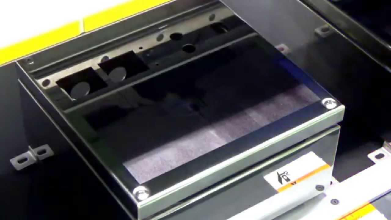 TAKACHI ENCLOSURE INKJET PRINTING - STAINLESS STEEL BOXES - YouTube