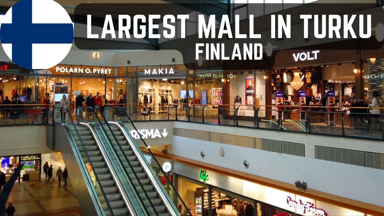 Walking in largest shopping mall in Turku Finland | Mylly Raisio - YouTube