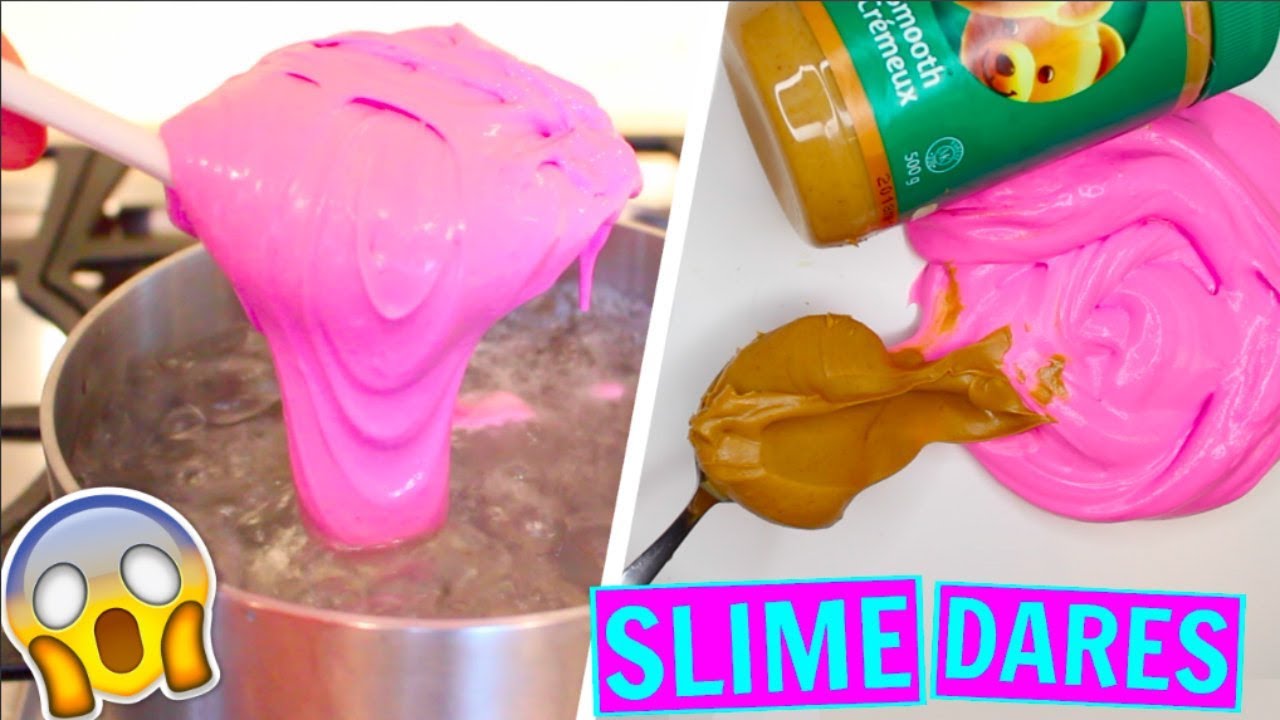 EXTREME SLIME DARES! (GONE WRONG) *making peanut butter slime* Slime ...