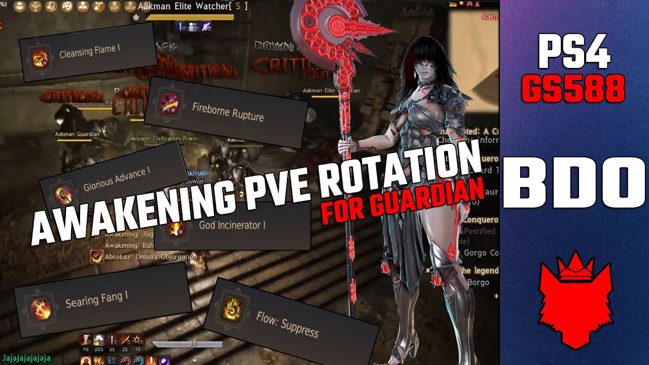 BDO PS4 | Guardian Awakening PVE Combo (For Now) - YouTube