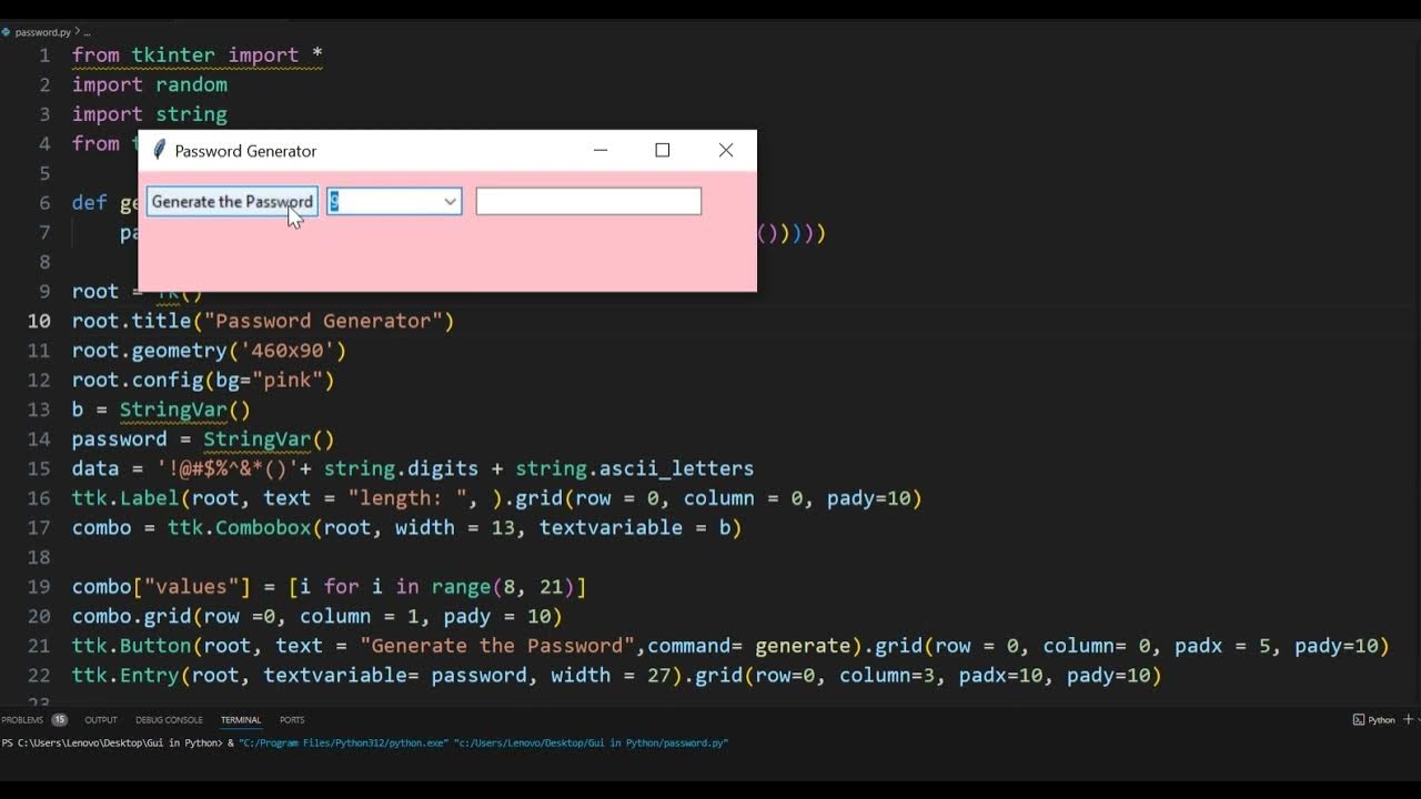 Secure Random Password Generator Using Python | Intern Project Showcase - YouTube