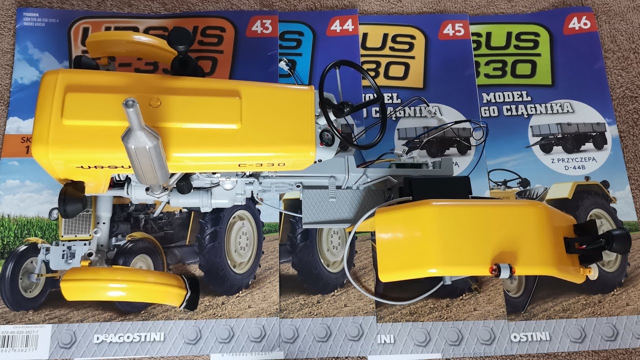 URSUS C330. Nr.43-46(Odc.21)Zbuduj model kultowego ciągnika 1:8 De ...