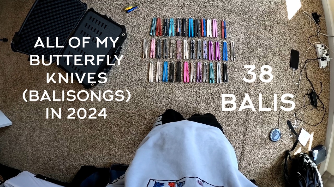 My Entire Butterfly Knife Collection - 2024 (Balisongs) - YouTube