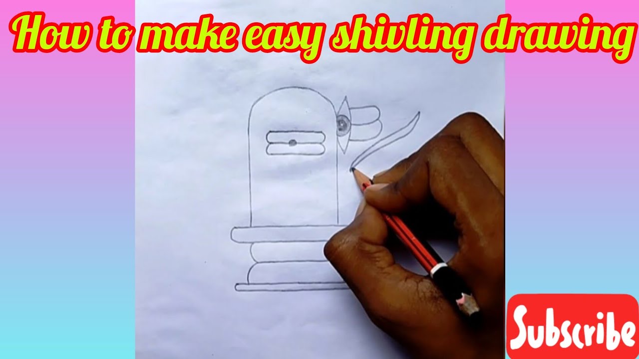 🕉How to make shivling drawing how to make easy shiv art।shiv ji drawing ...