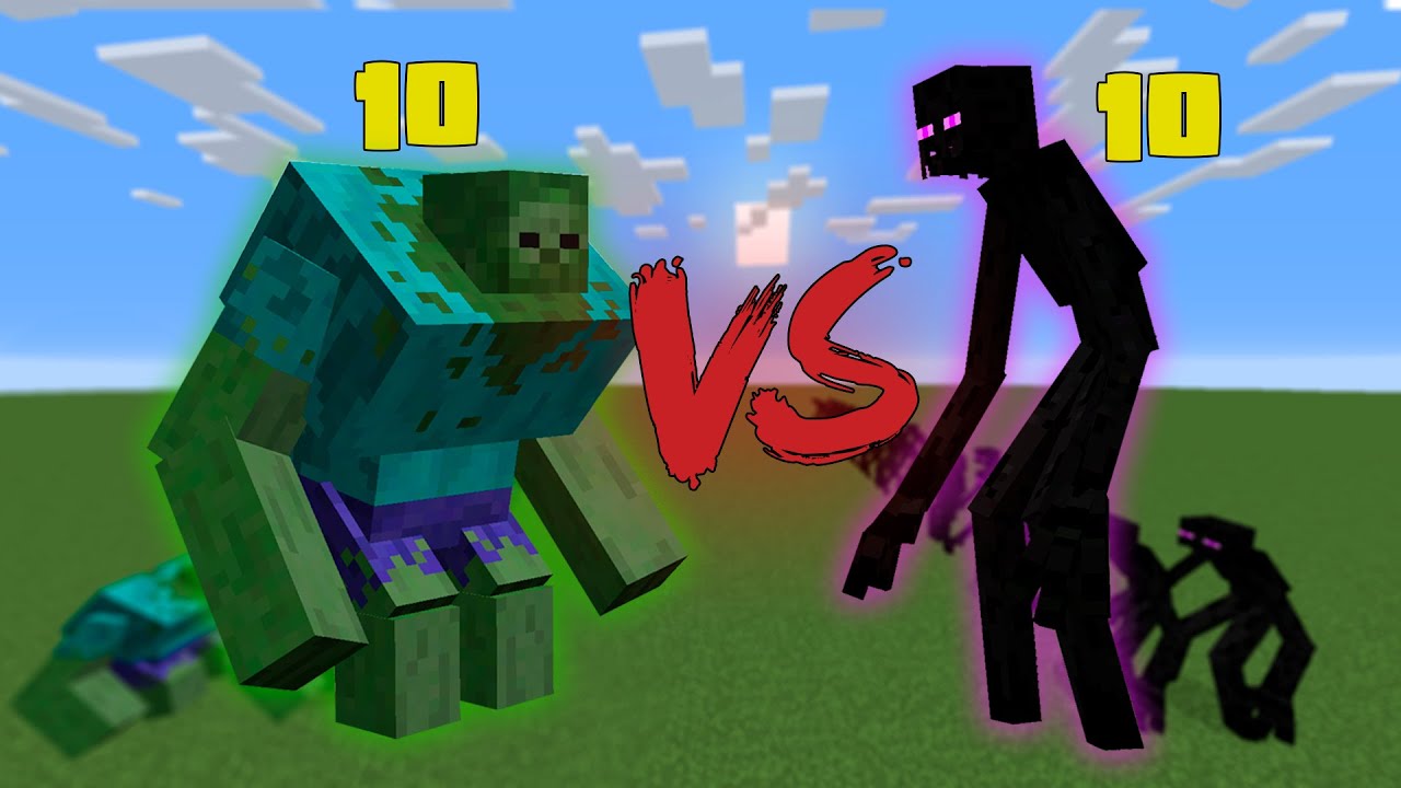 10 MUTANT ZOMBIES VS 10 MUTANT ENDERMENS - YouTube
