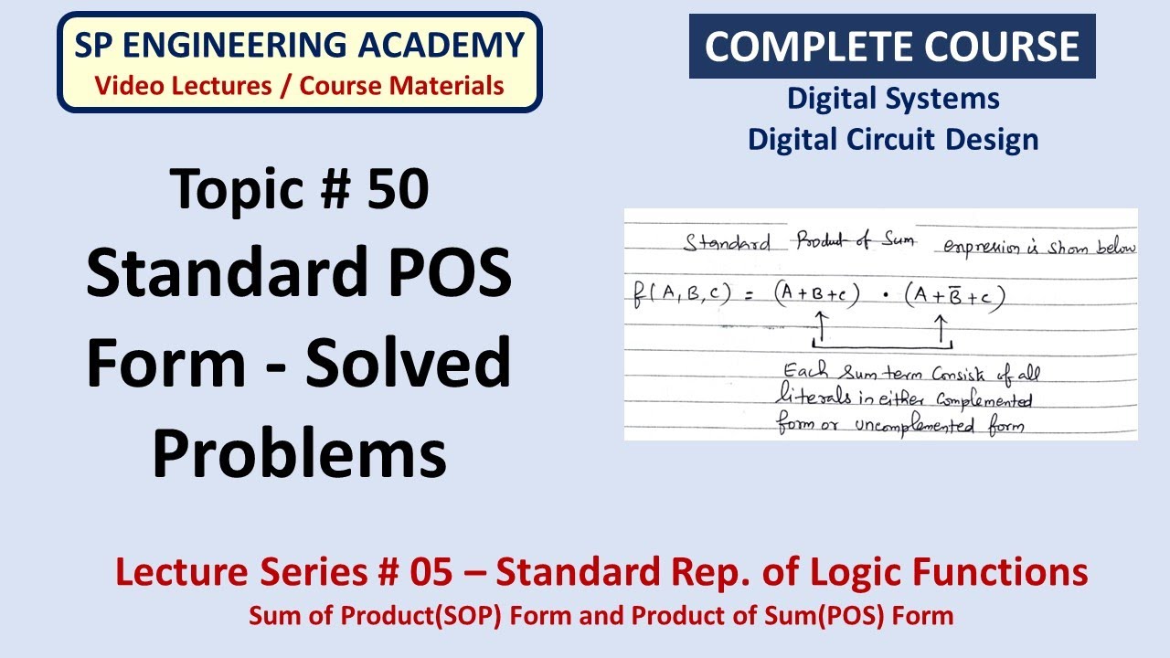 50 Standard POS Form Solved Problems - YouTube