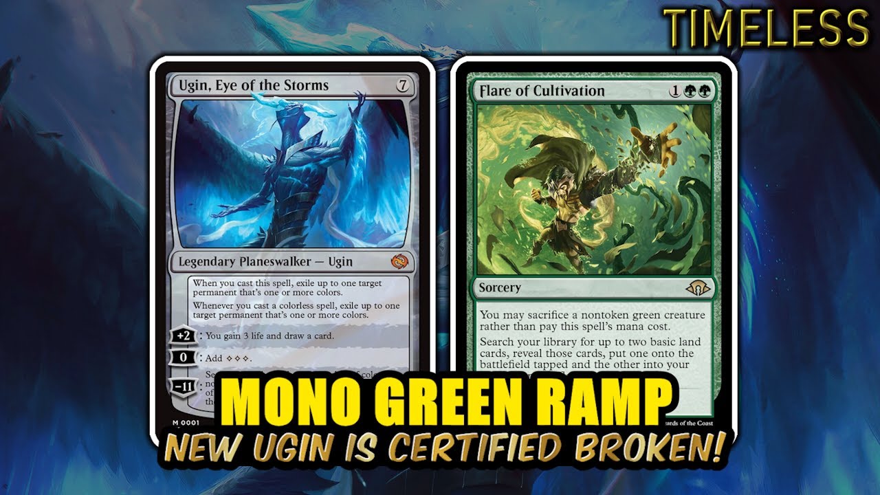 New UGIN is TOO POWERFUL! Mono Green Ramp | Timeless BO3 | MTG Arena ...