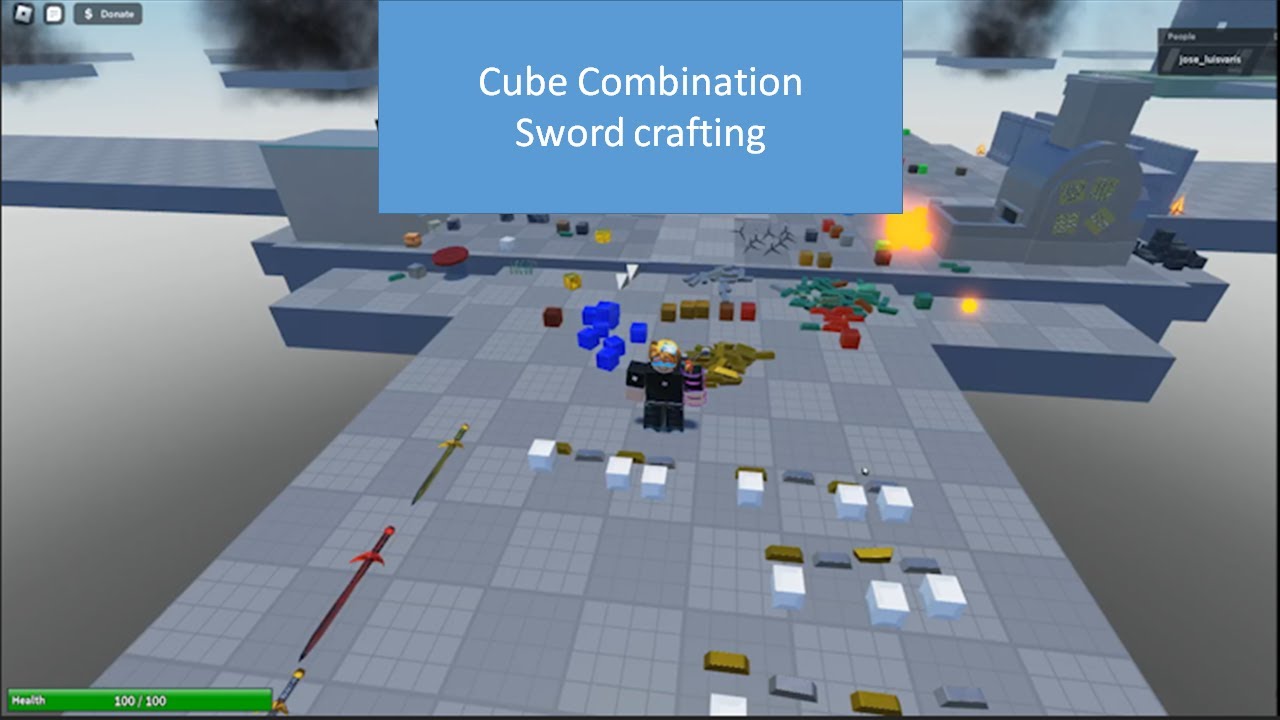 Cube combination sword crafting - YouTube