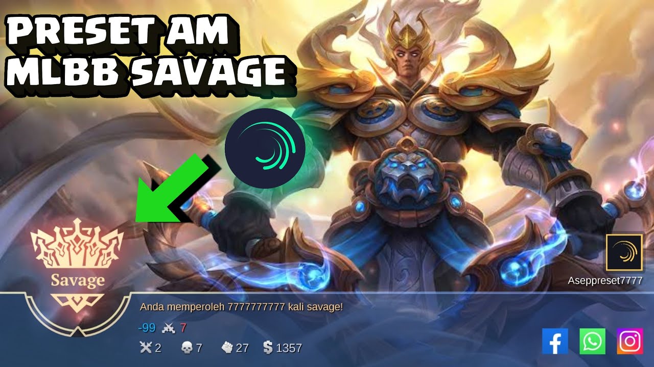Preset am🎟️ || fake savage mlbb - YouTube