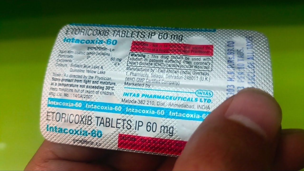 Etoricoxib Tablets IP 60mg Uses In Hindi | Intacoxia 60mg Tablet Uses ...