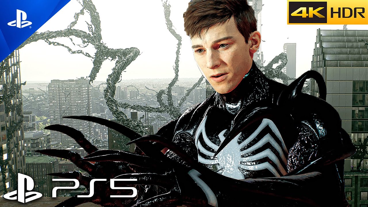 (PS5) Spider-Man 2 - Venom Symbiote Suit Turning Peter Evil Scene ...