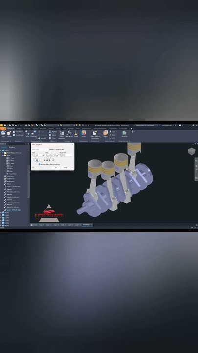 Cylinder Engine Autodesk inventor 2024 #shorts #autodeskinventor - YouTube