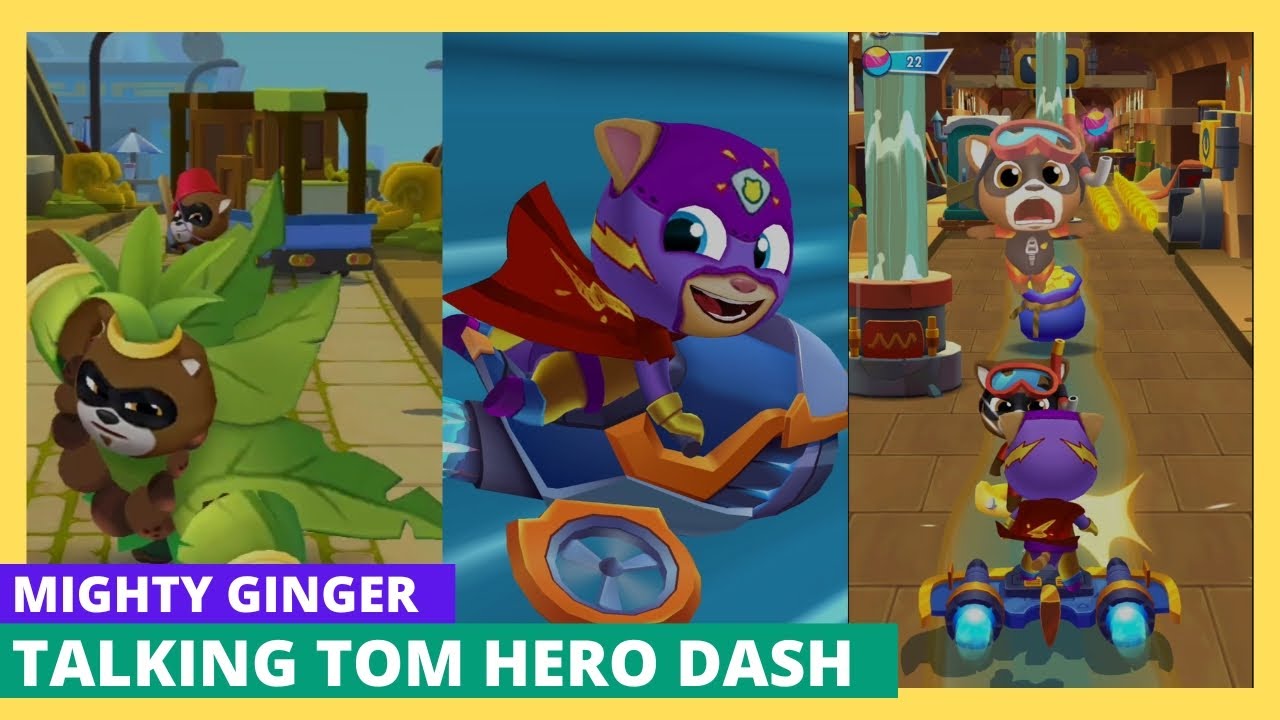 Hero Ginger - Mighty Outfit Unlocked 🔓 - Talking Tom Hero Dash - YouTube