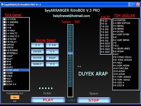 Türk Ritimleri V.3 PRO byyARRANGER (YILMAZ HAK) rhythmbox ritimbax