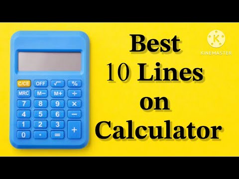 Calculator/10 Lines on Calculator in English/Essay on Calculator/Few ...