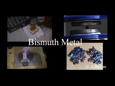 Bismuth metal:- investment casting, metal extraction, crystal growth ...