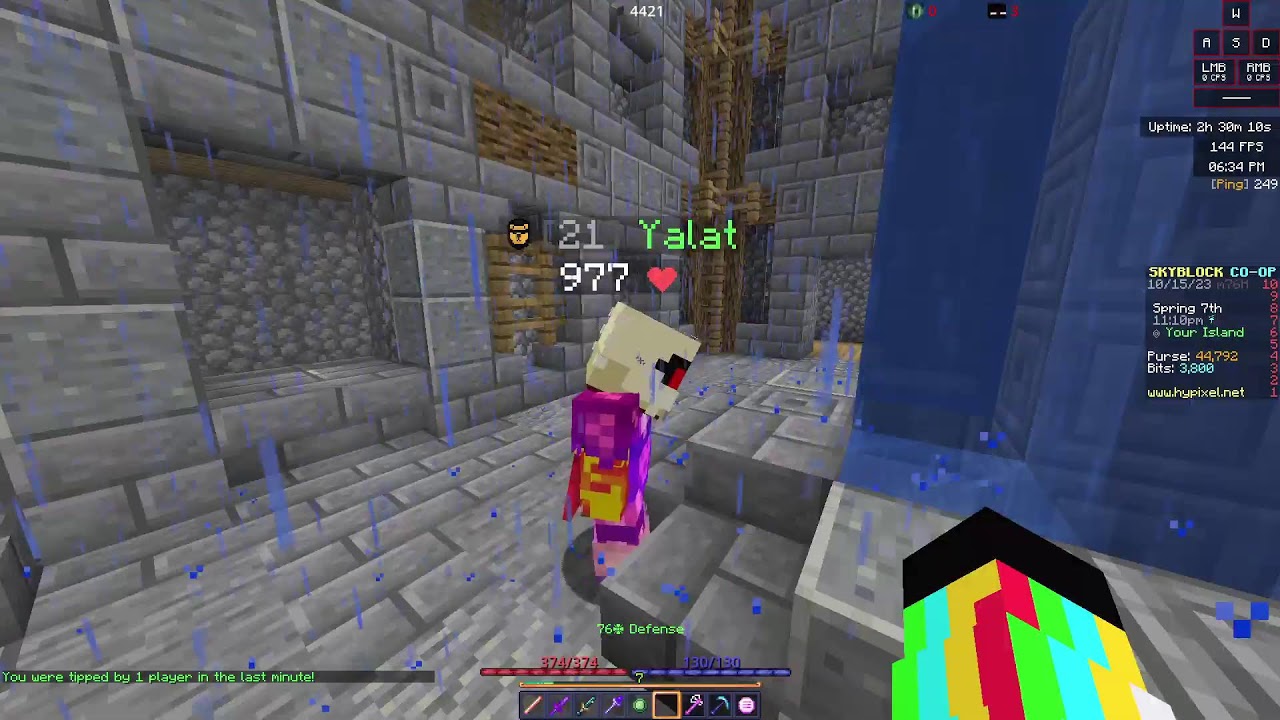 Island building, Decorating & New skin - Hypixel Skyblock ft. Yalat ...