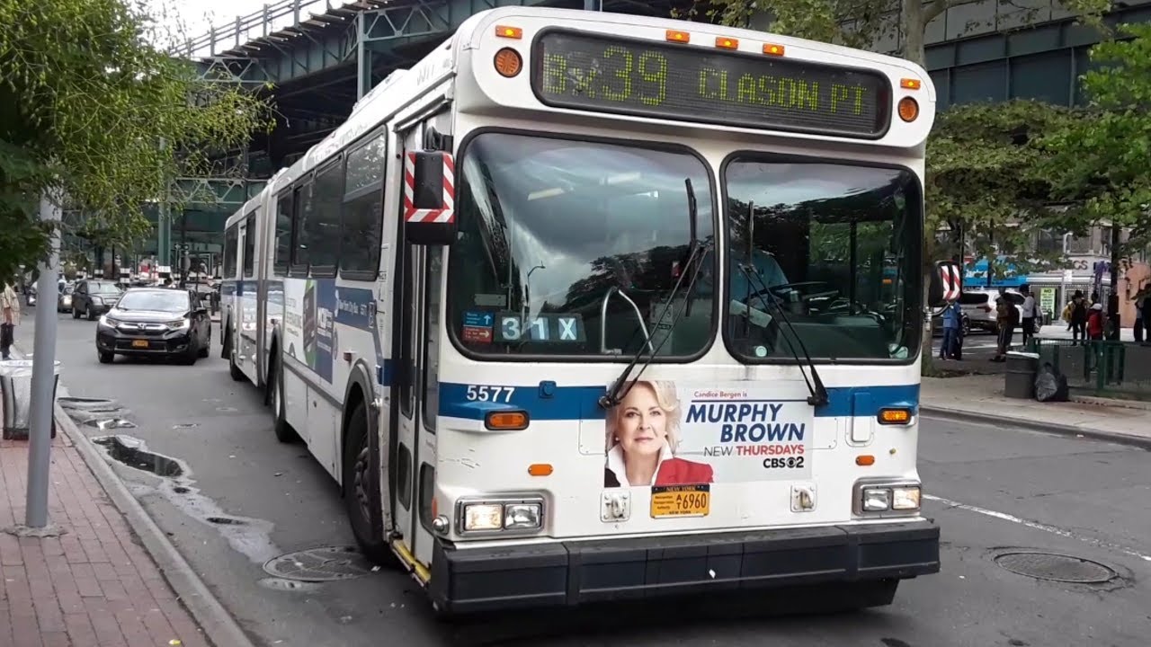 MTA: 2003 New Flyer D60HF "Galaxy" Articulated [5577] Bx39 bus - YouTube