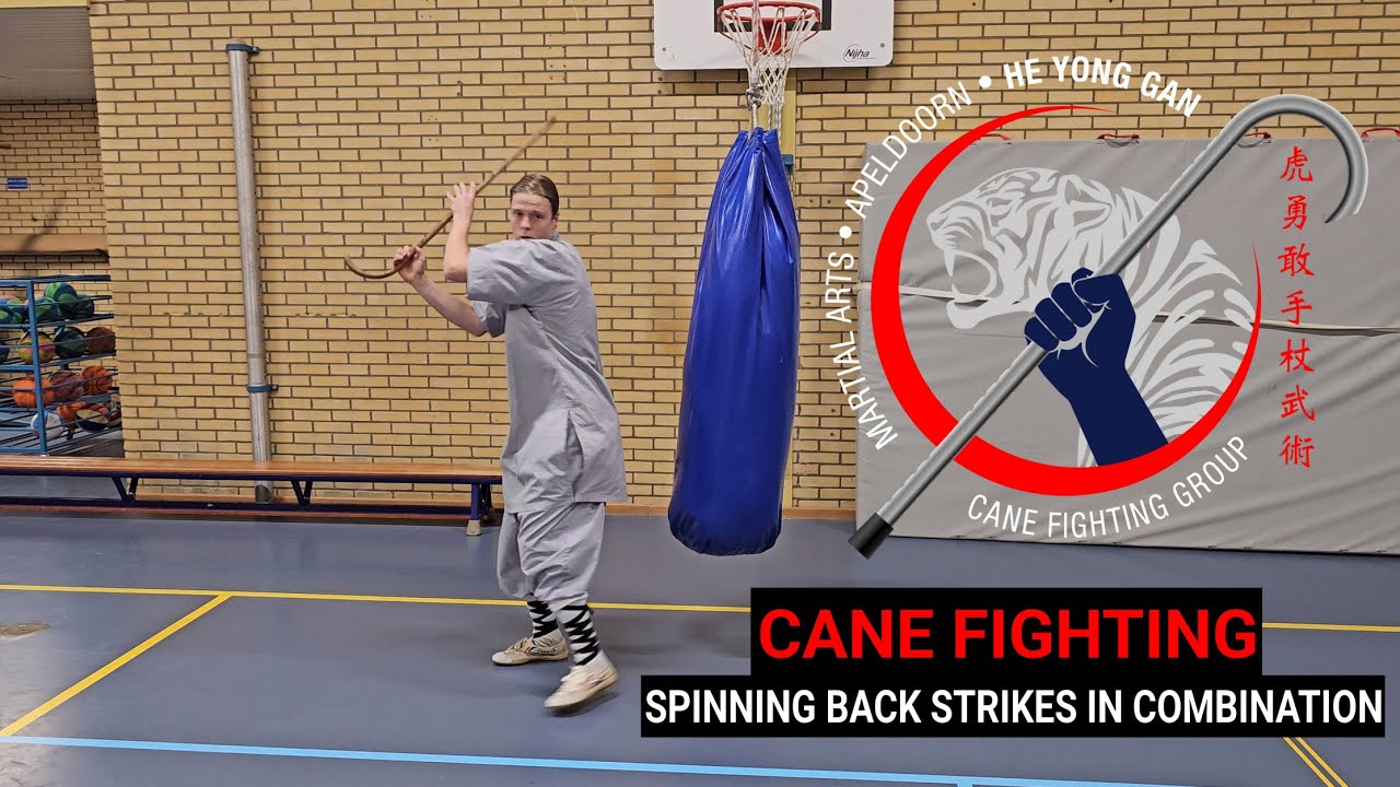Cane Fighting: Spinning Back Strike Combination | He Yong Gan Martial ...