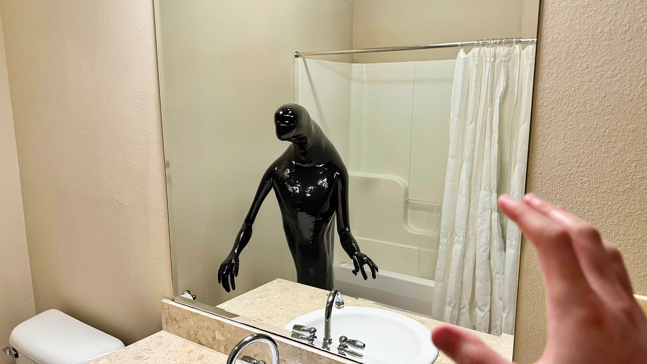 this CREATURE is in my MIRROR.. - YouTube