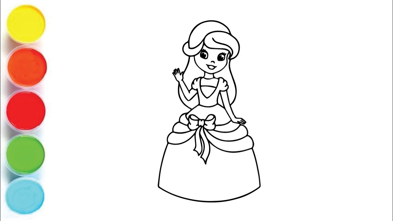 How to Draw a Doll For Kids | Drawing For kids Step by Step | Doll ...