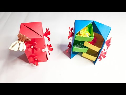 Secret Stepper Box with Paper | Origami Gift Box | Diy Paper Secret Box ...
