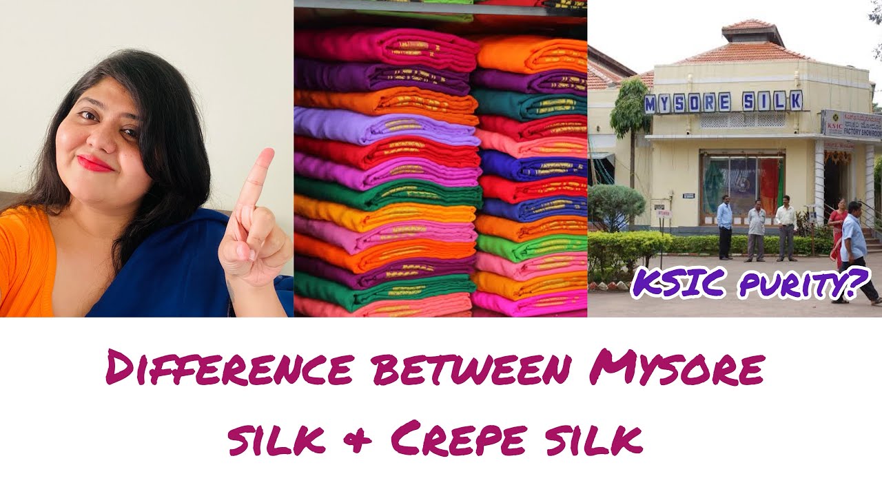 Mysore silk & Crepe silk sarees are different | KSIC mysore silk purity ...