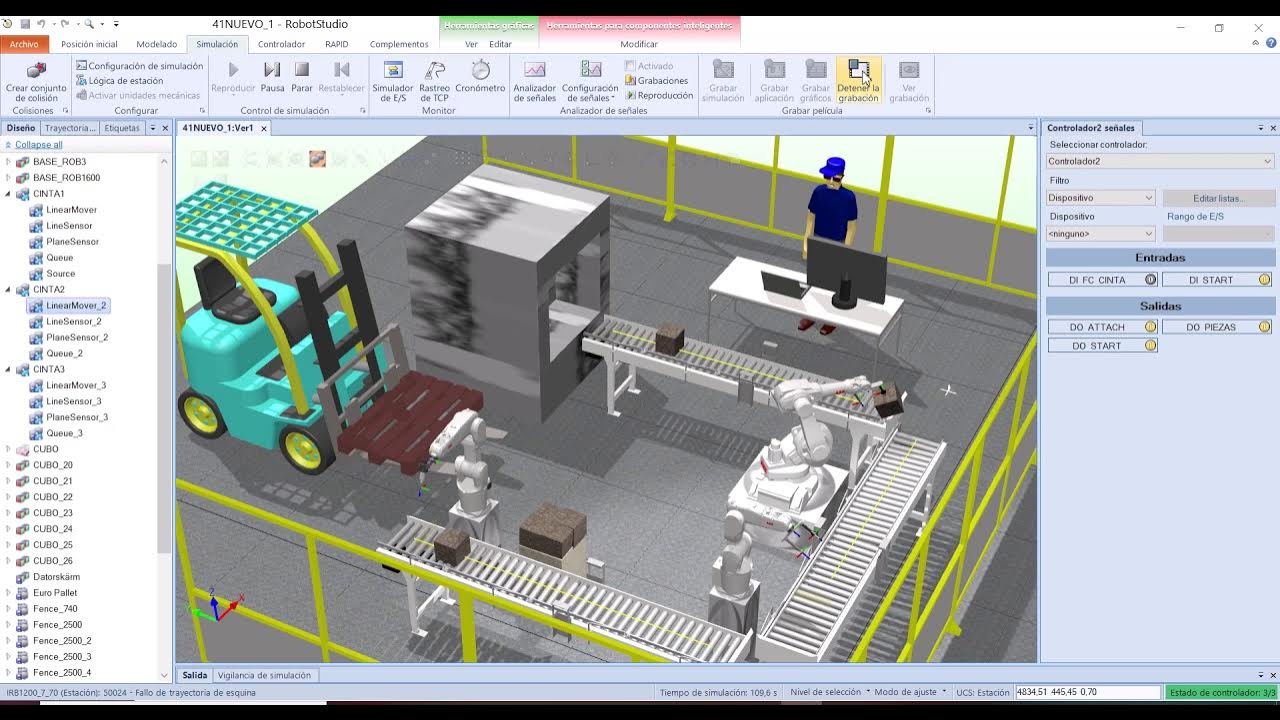 Robotización de un proceso industrial - RobotStudio - YouTube
