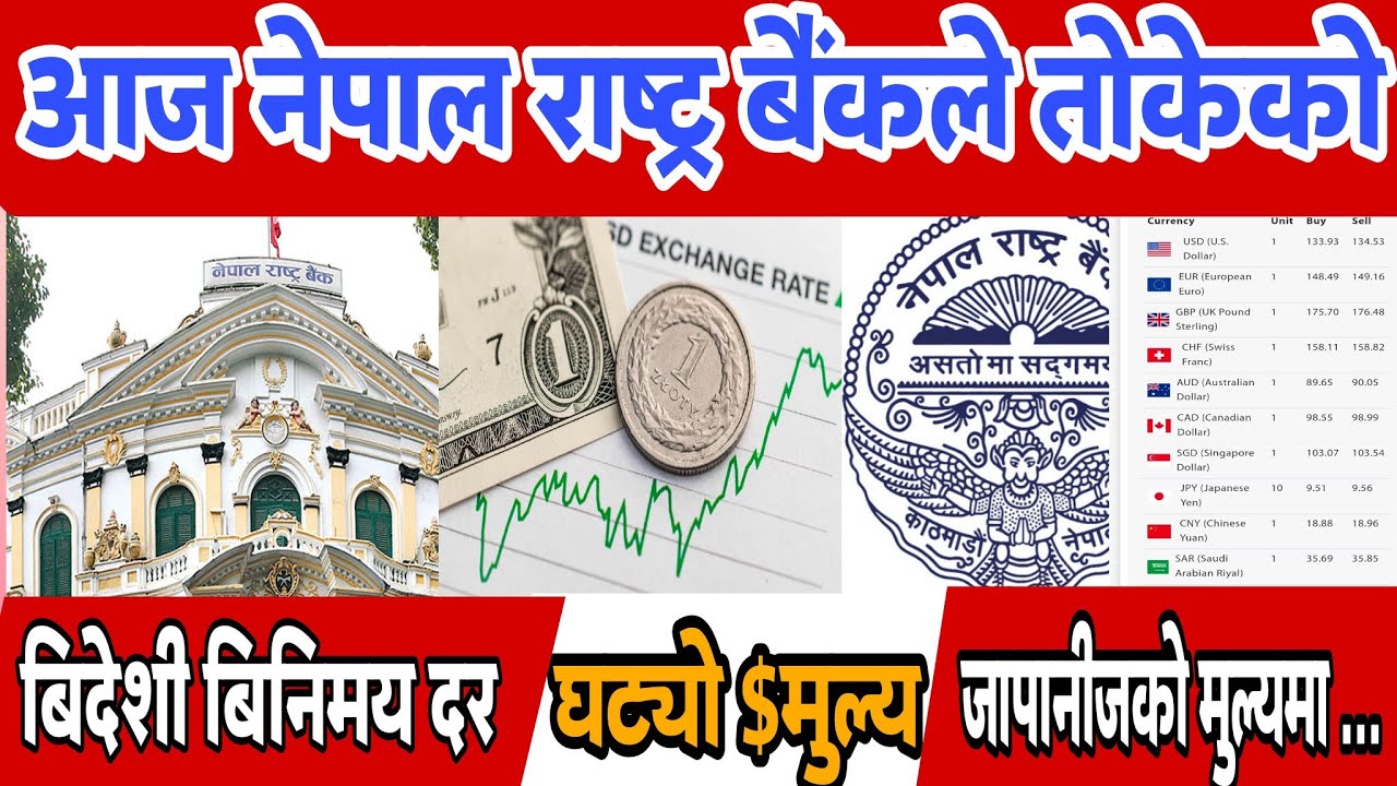 foreign exchange rate today | आज बिदेशी बिनिमय दर घट्यो $को मूल्य ...